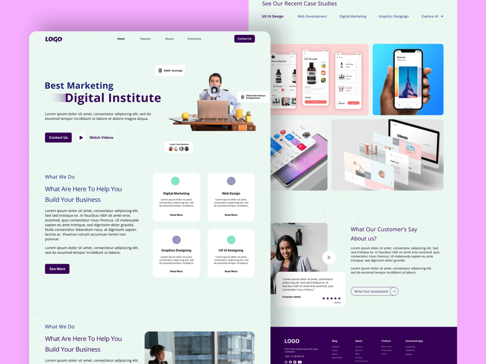 Premium quality website landing page design | Upwork