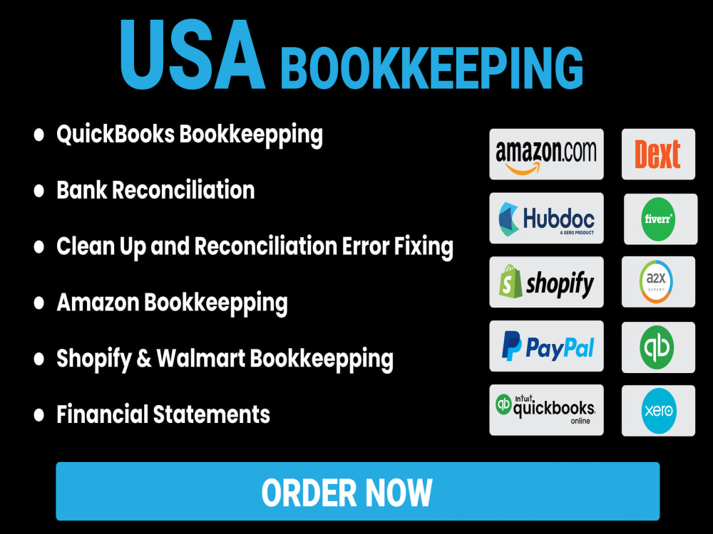 USA Bookkeeping, Tax Preparation, Reconciliation, Cleanup in QuickBooks ...