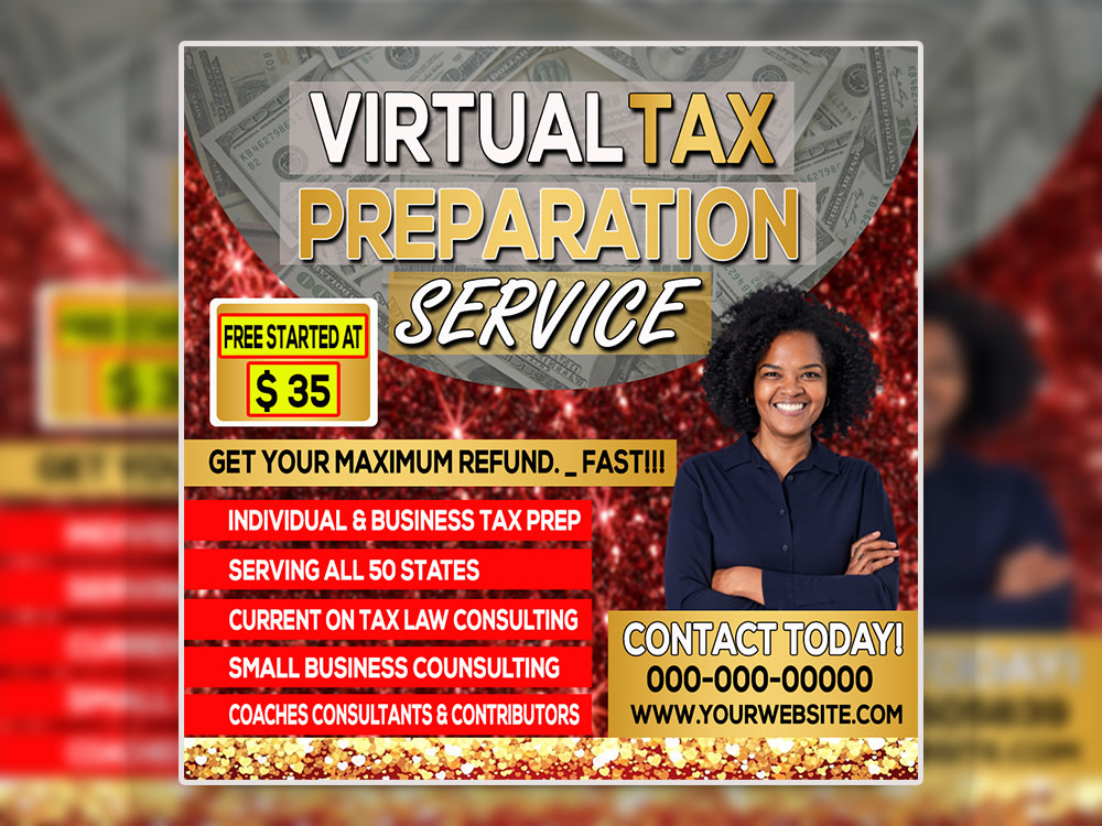 Amazing tax flyer and tax poster for your business | Upwork