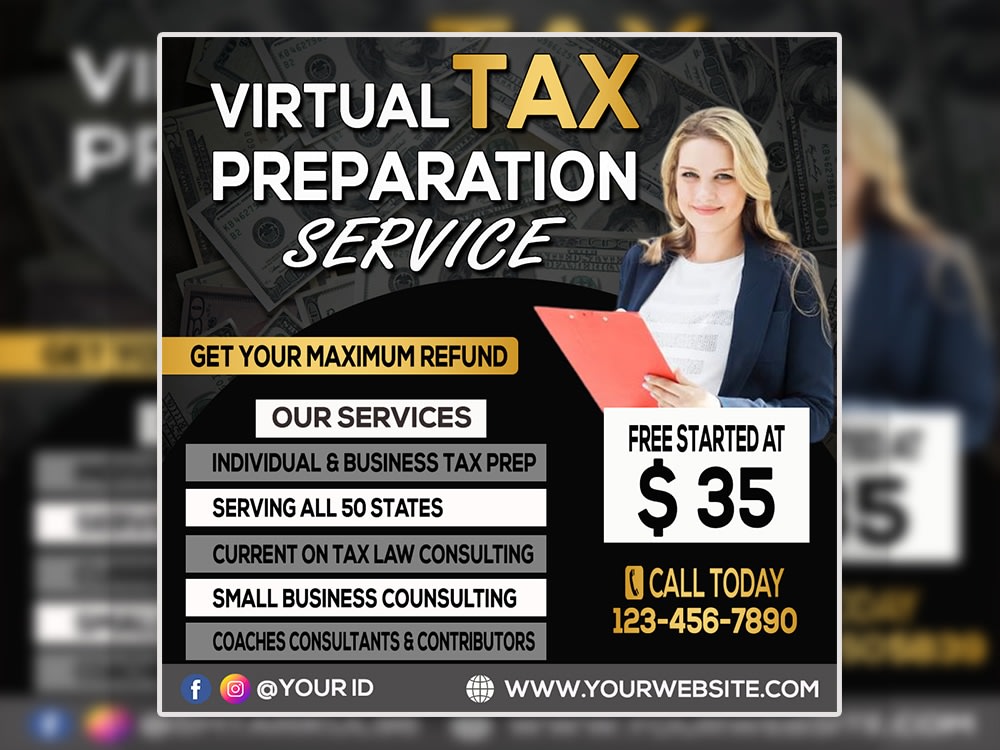 Amazing tax flyer and tax poster for your business | Upwork