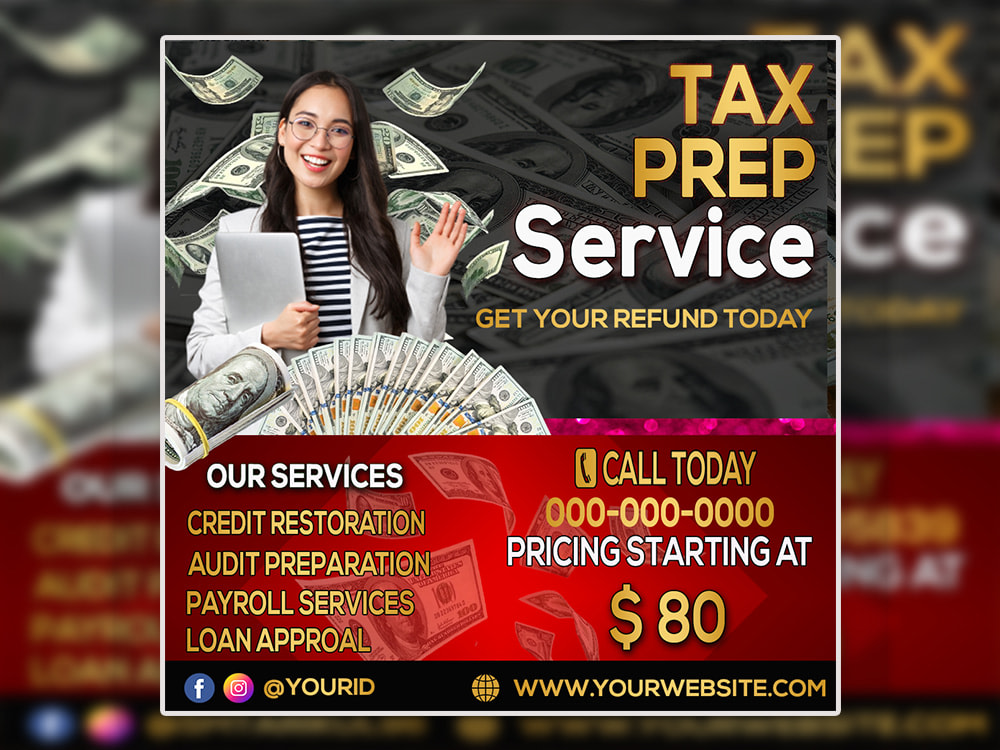 Amazing tax flyer and tax poster for your business | Upwork