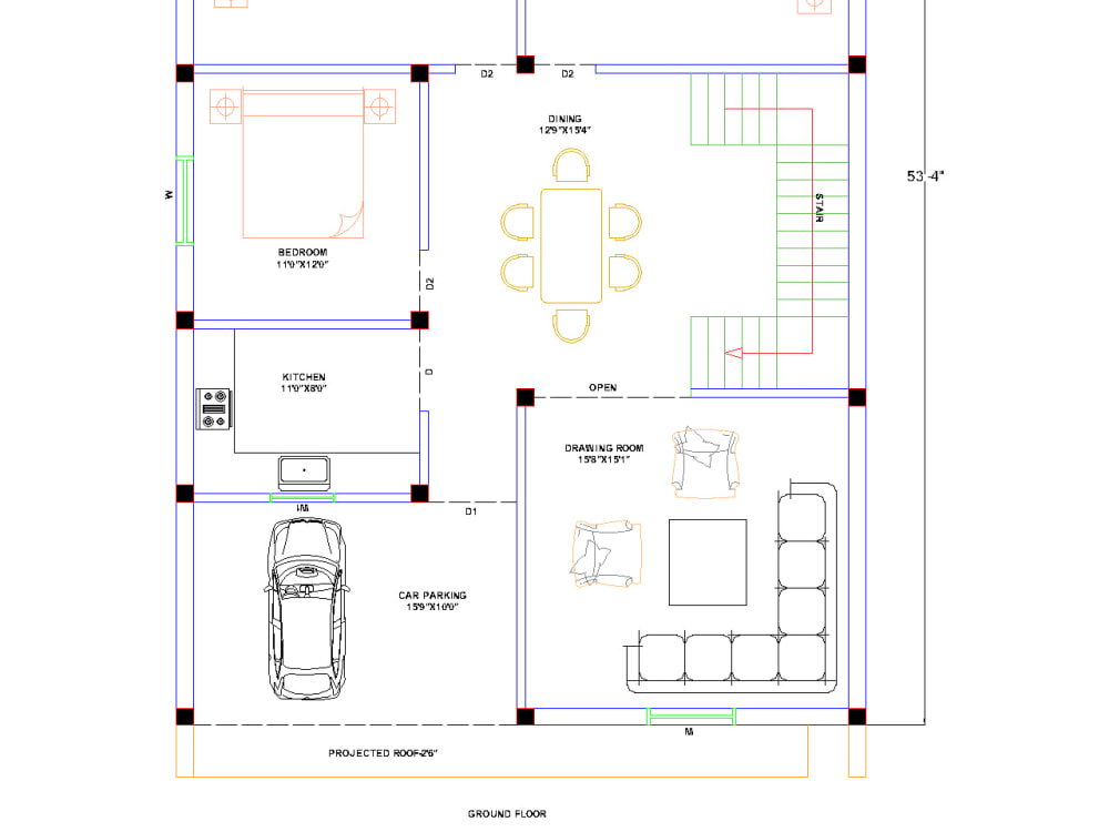 2D Floor Plan, Architectural Plan | Upwork