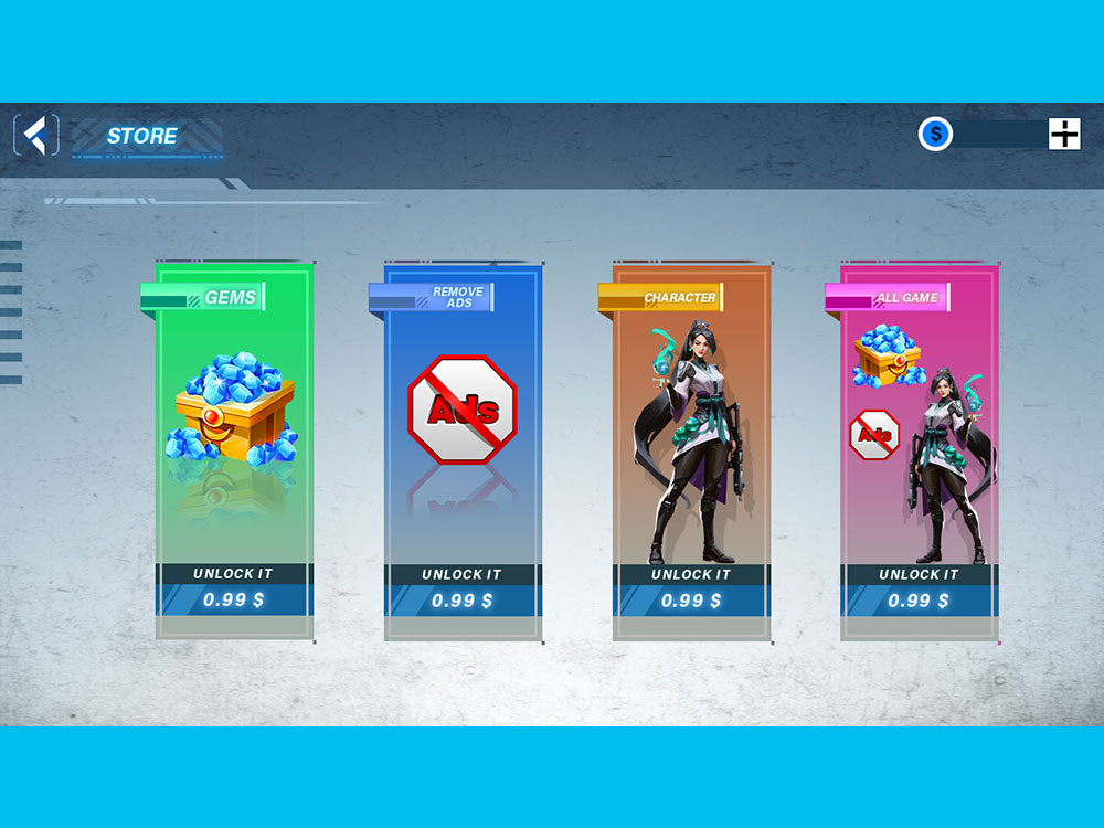 A complete UI design for game | Upwork