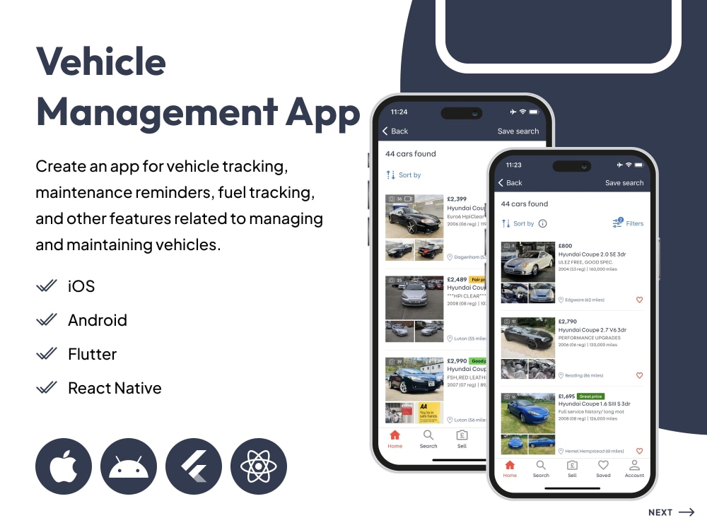 An exceptional vehicle management app using Android/iOS | Upwork