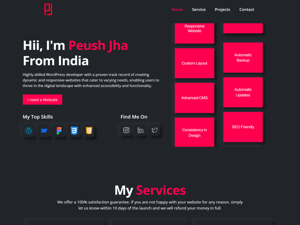 A responsive Webflow Website with amazing Animations. | Upwork