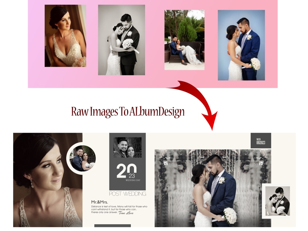 A fantastic wedding album design | Upwork