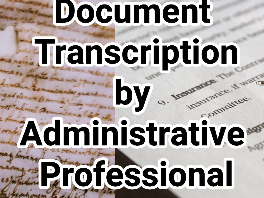 Typed transcription of handwritten notes or images | Upwork