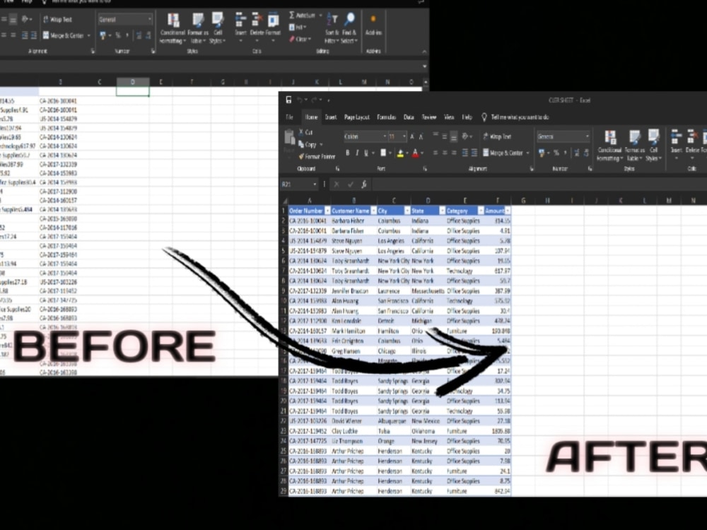 TO CLEAN MESS MS EXCEL DATA I WILL CLEAN IT WITH IN 1 DAY | Upwork