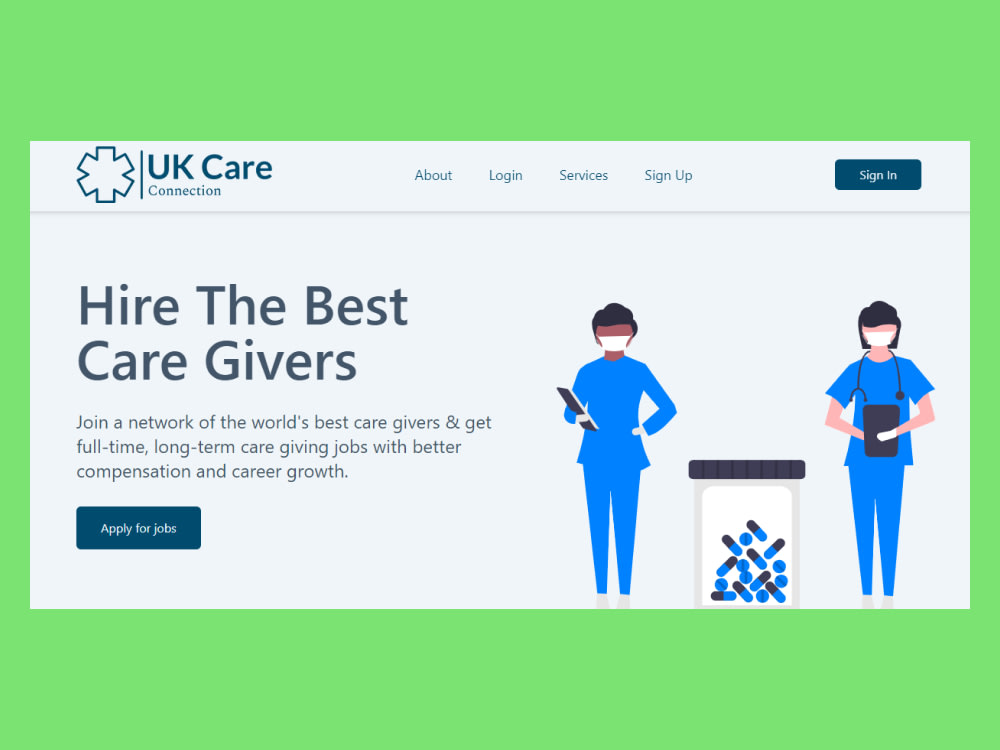 A Modern React Landing Page | Upwork