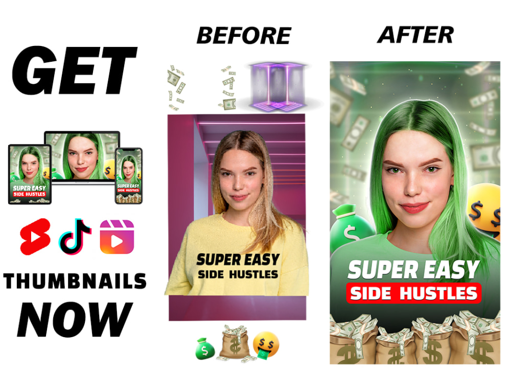 Reels, tiktok covers, shorts thumbnails for your social media content ...