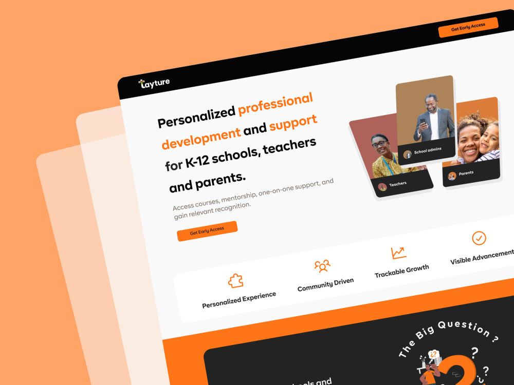 A responsive landing page ui/ux design | Upwork