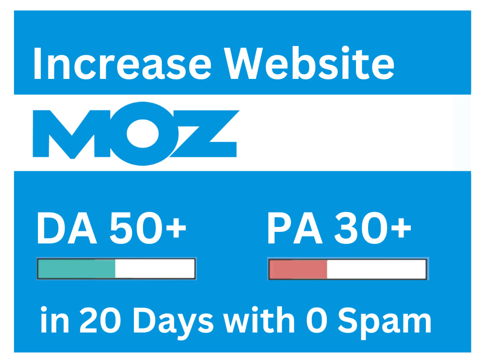 Increase Moz DA 50+ Domain Authority in 20 Days | Upwork
