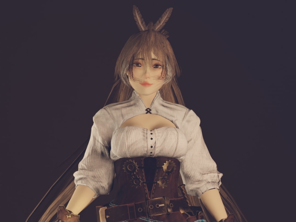 Realistic high poly and optimized low poly game character for unreal ...