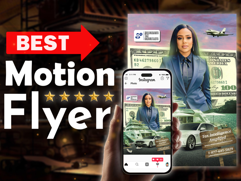 Design an animated flyer for an event or tax flyer, car flyer, ads ...