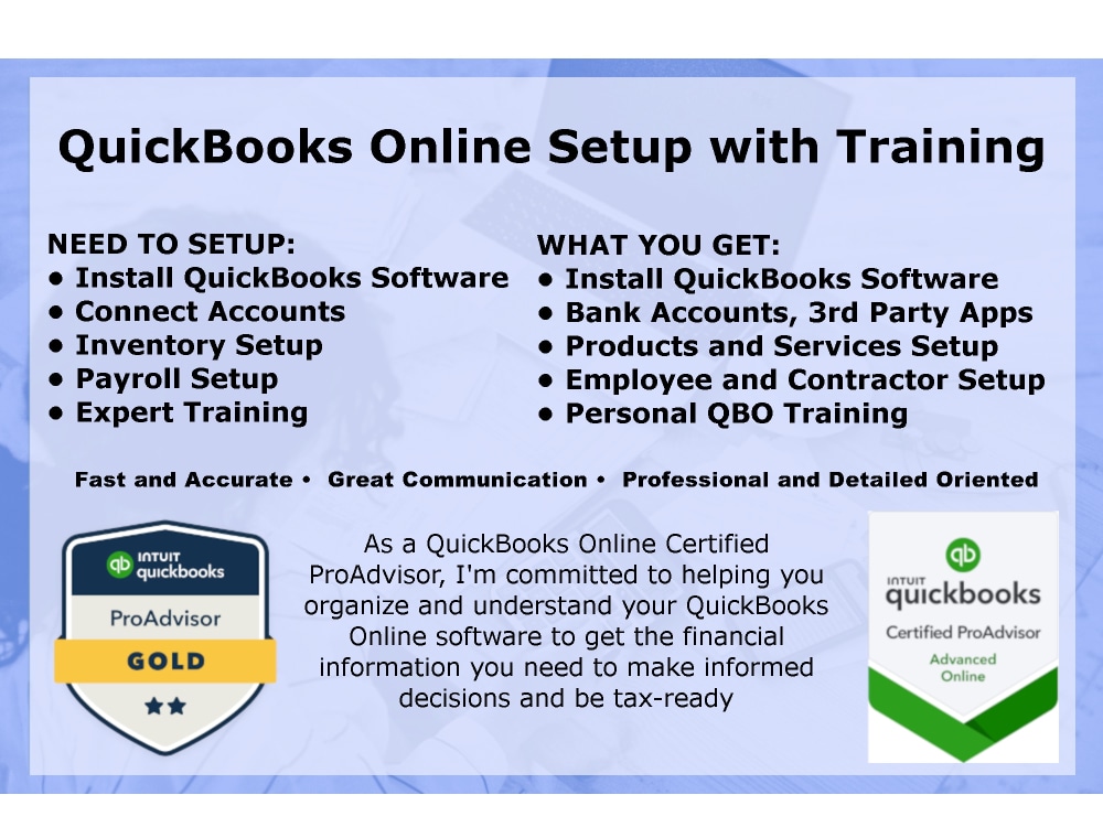 QuickBooks Online Expert Setup and Training | Upwork