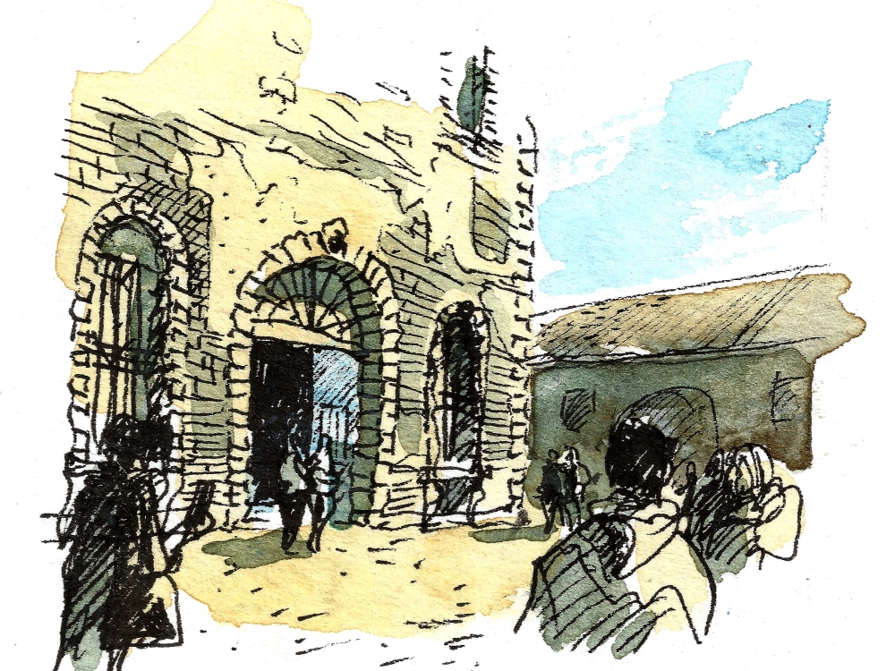 A freehand architecture concept sketch, interior or exterior | Upwork