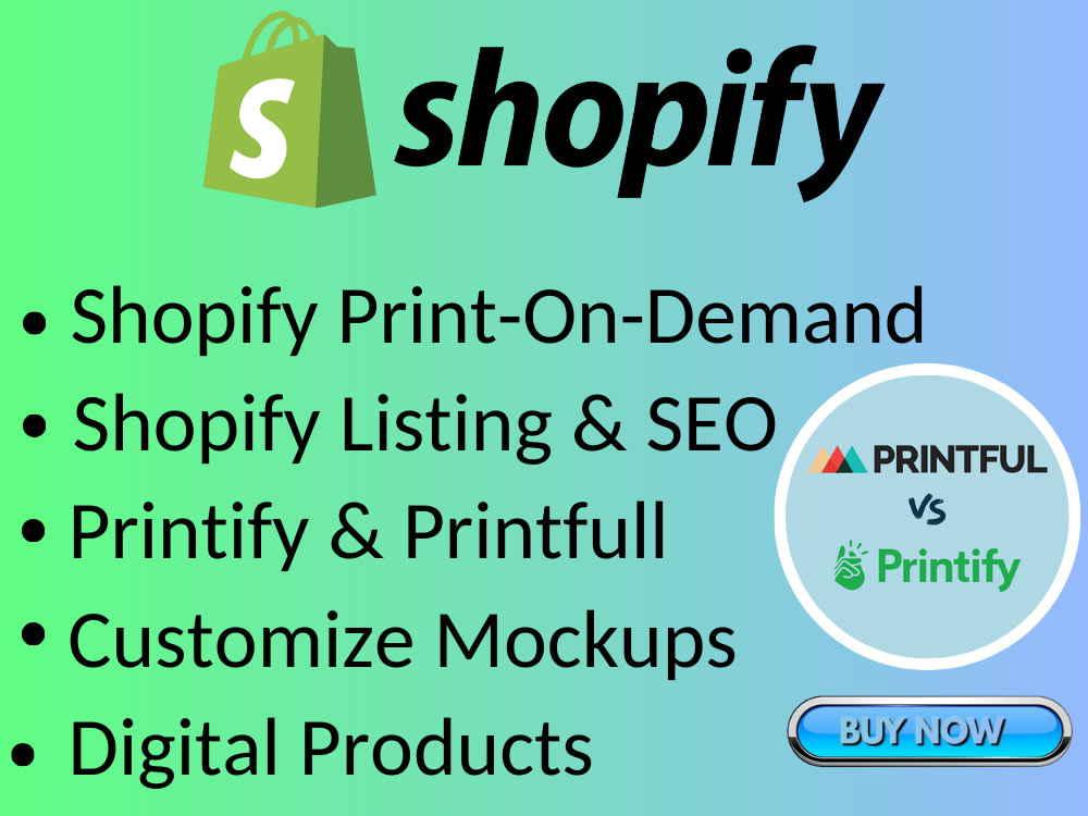 Shopify Print-on-Demand Expert, Listing SEO, and Digital Products Master | Upwork