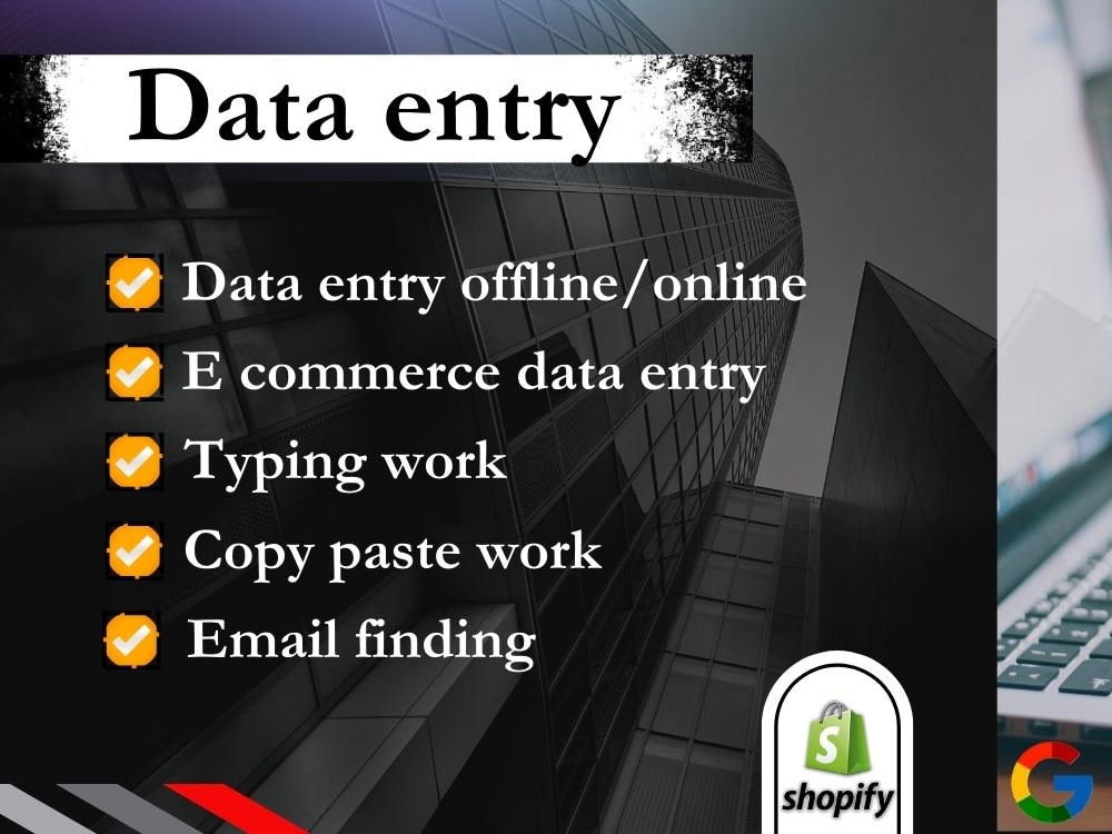 Accurate data entry |copy paste |file conversion |typing job | Upwork