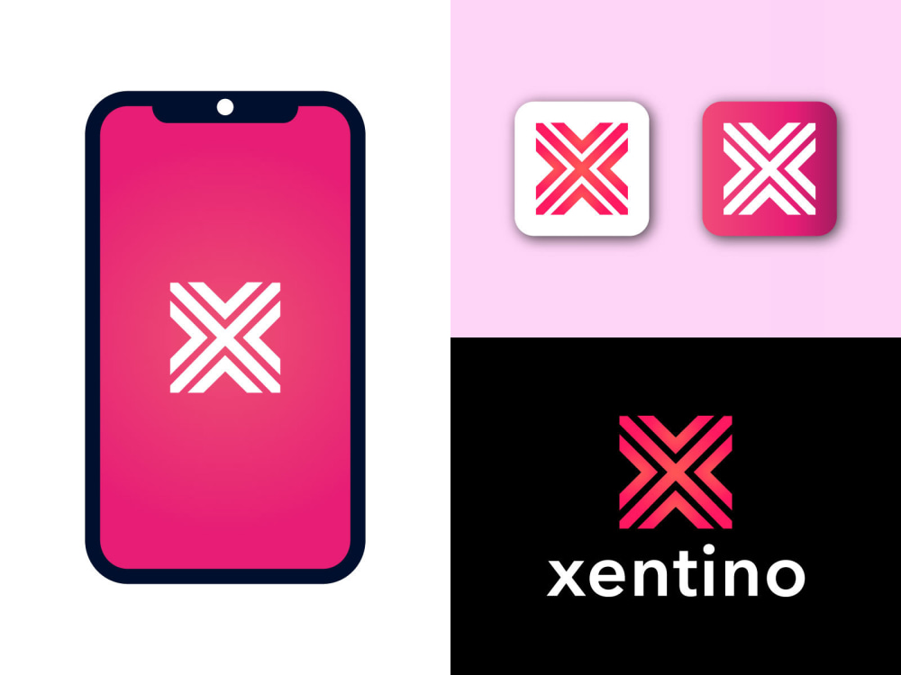 A high definition custom modern abstract colorful 3D gradient logo ...