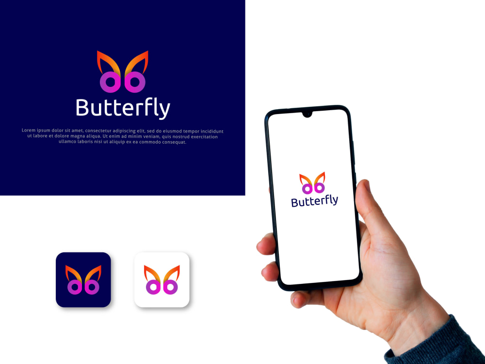 A high definition custom modern abstract colorful 3D gradient logo ...