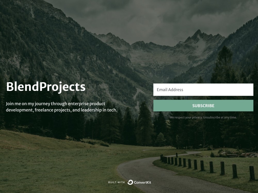 Beautiful, professional email collection form powered by ConvertKit ...
