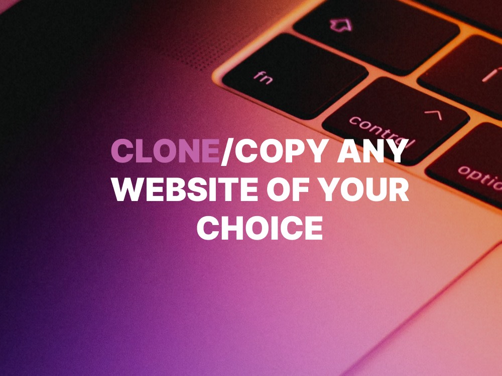 A clone, copy or duplicate of any website you want in less than an hour | Upwork