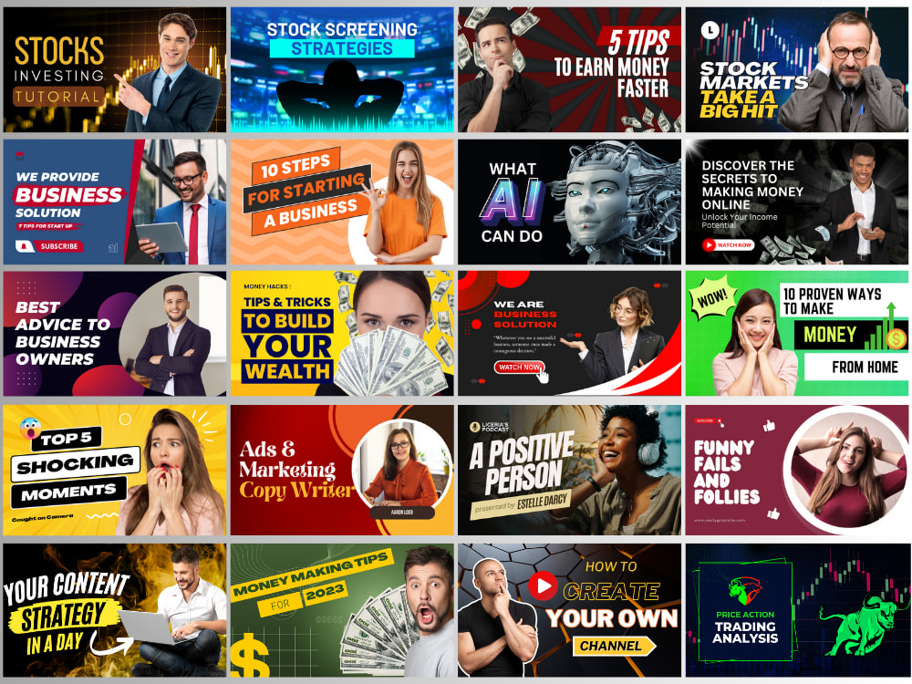 Eye-Catchy Professional YouTube Thumbnail Design within 1 hrs | Upwork