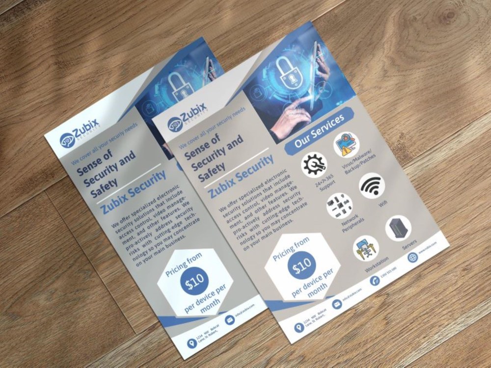 A advertisement leaflet, social media banner | Upwork