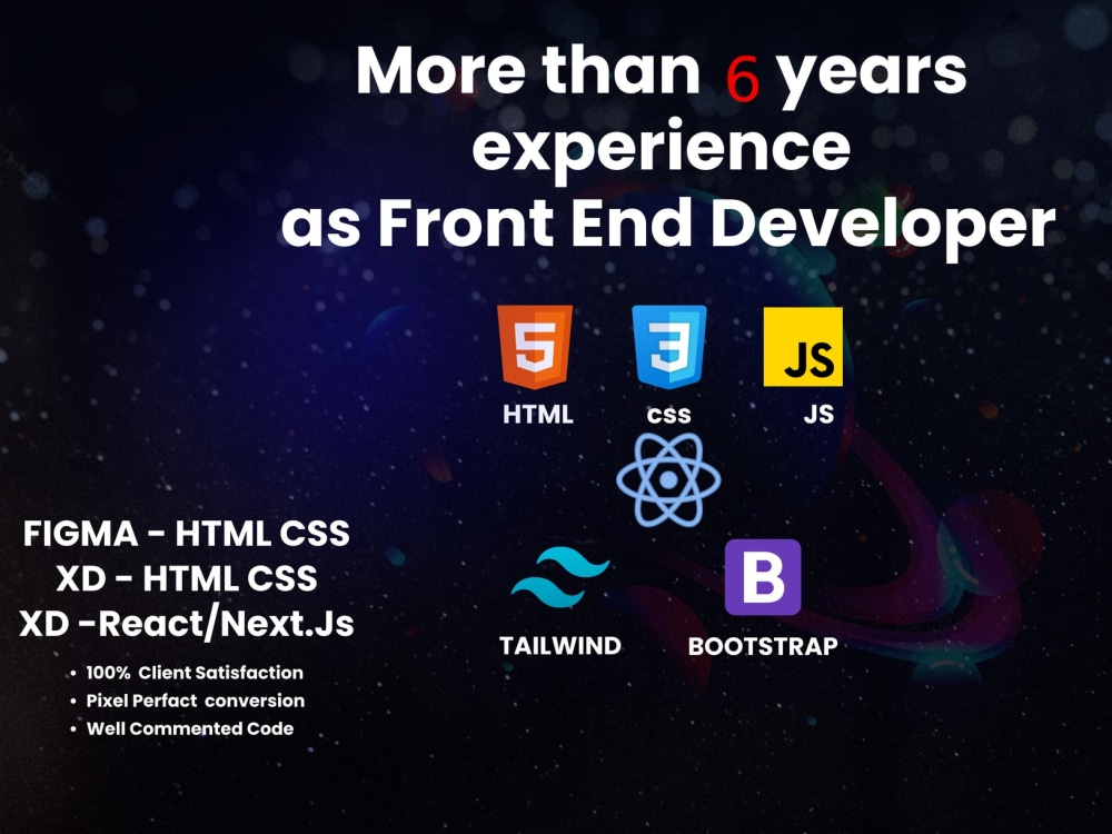 Figma to HTML React JS, Next JS with Tailwind CSS or bootstrap | Upwork