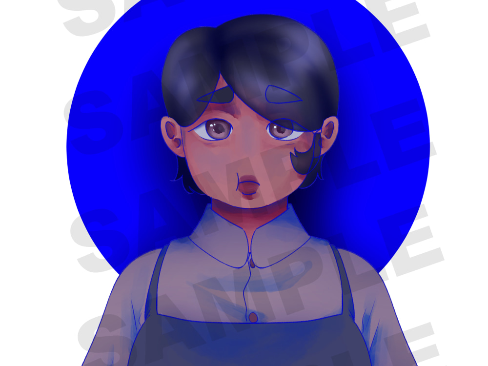 Cute bust shot illustration full render | Upwork