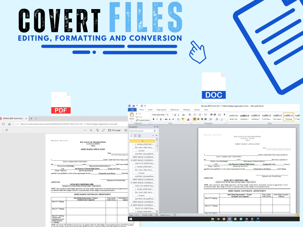 Efficient document conversion for easy access. | Upwork