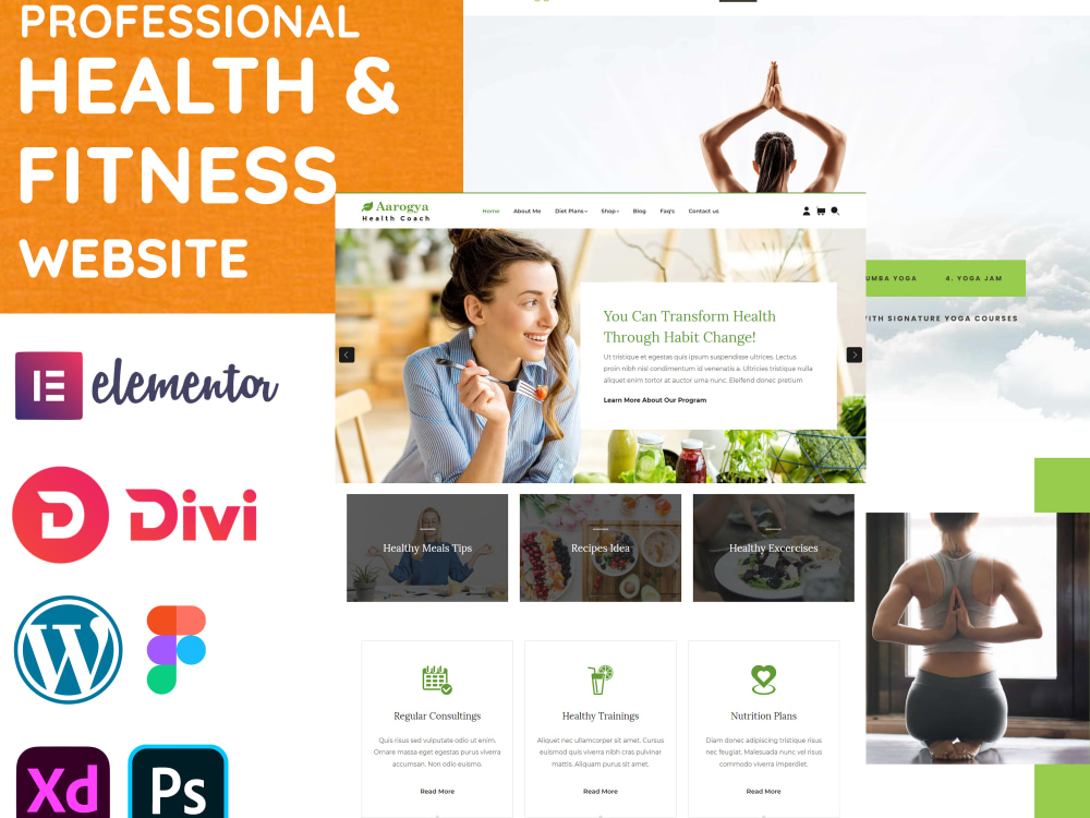 A health and wellness website design health and wellness website ...