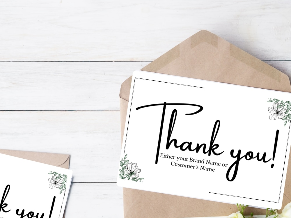 Printable Thank You Card Template that you can Customize! | Upwork