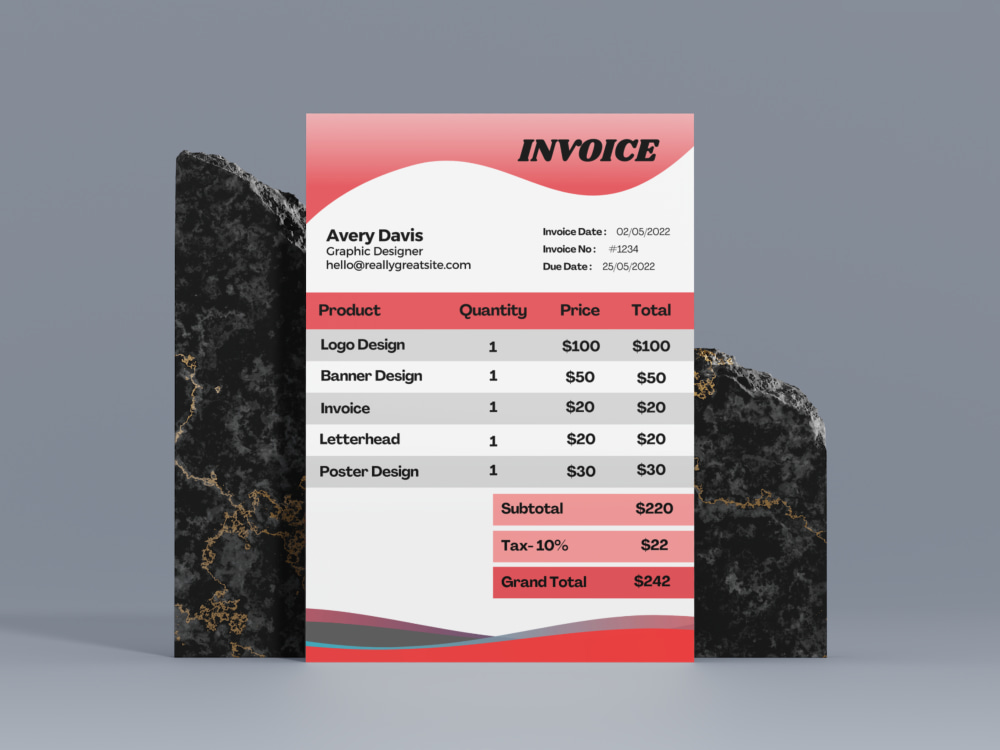 Eye-catching invoice design, custom invoice template and letterhead ...
