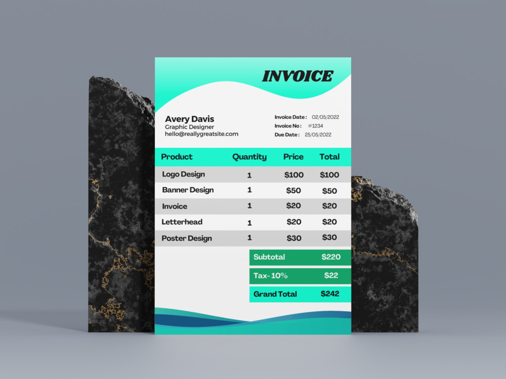 Eye-catching invoice design, custom invoice template and letterhead ...