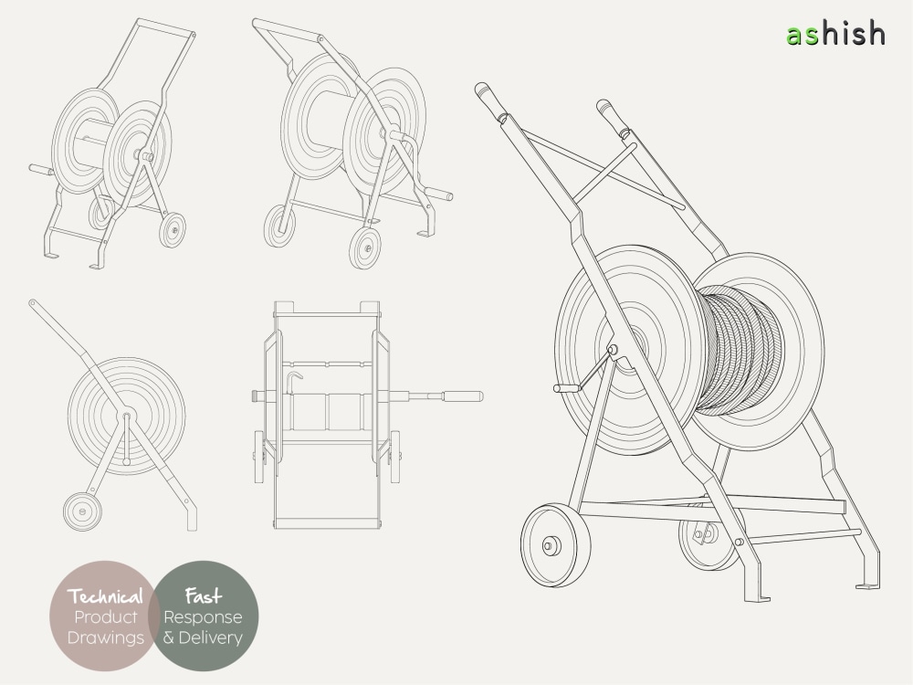 Technical Line/Sketch drawings of your Product | Upwork
