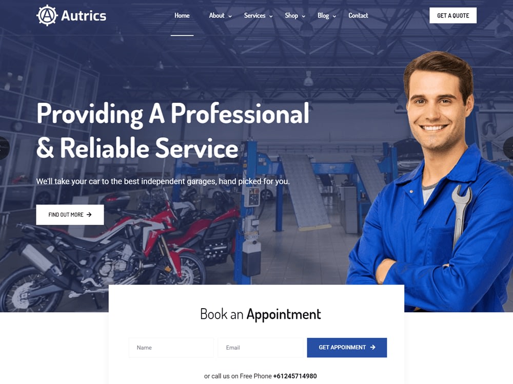 Auto workshop website with appointment system | Upwork
