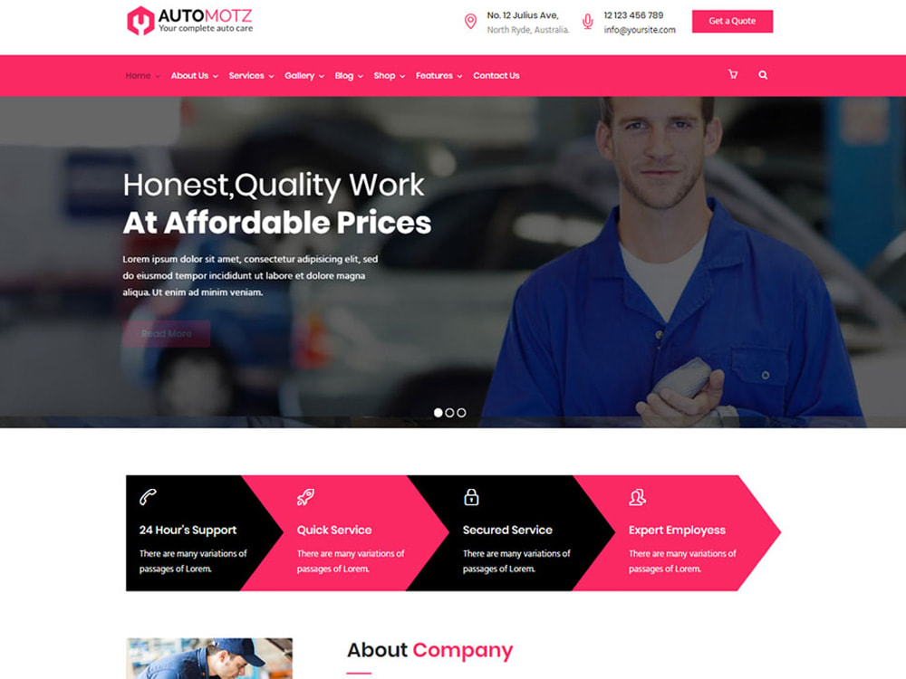 Auto workshop website with appointment system | Upwork