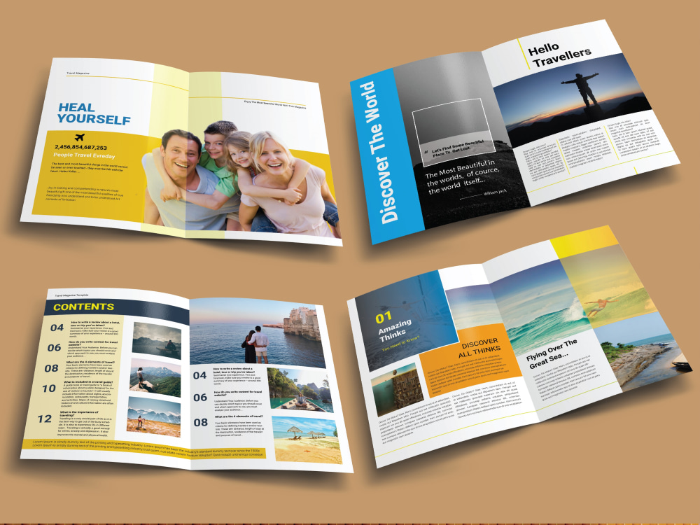 Design premium magazine, layout with custom graphics | Upwork