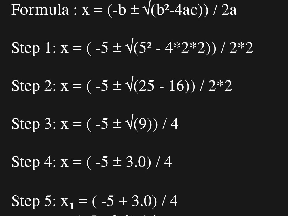 Formula Solver that solve different types of equation with stepwise Sol ...