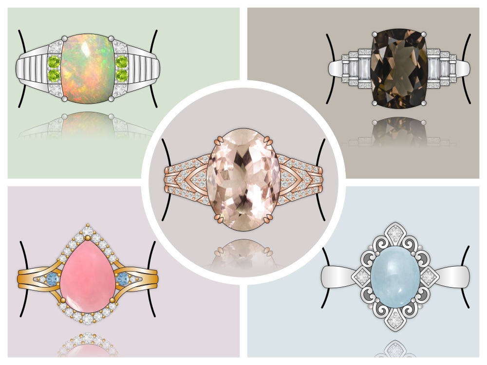 Ring sketch design, draw ring jewelry | Upwork