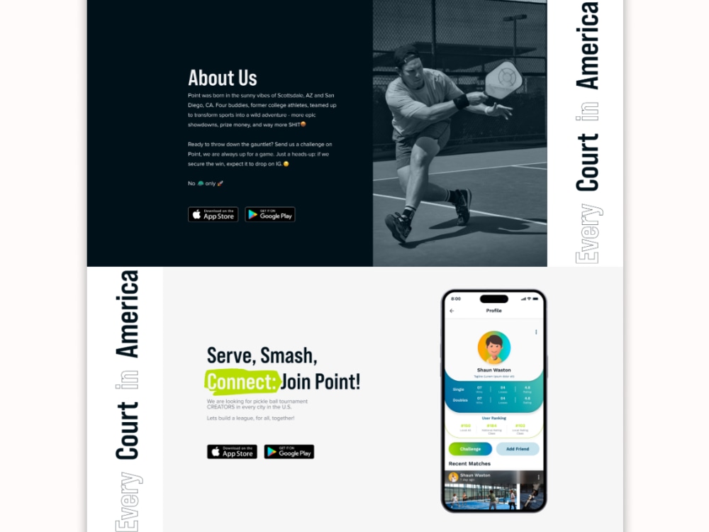 Sports Games Tournament Website Design, App & Dashboard | Upwork
