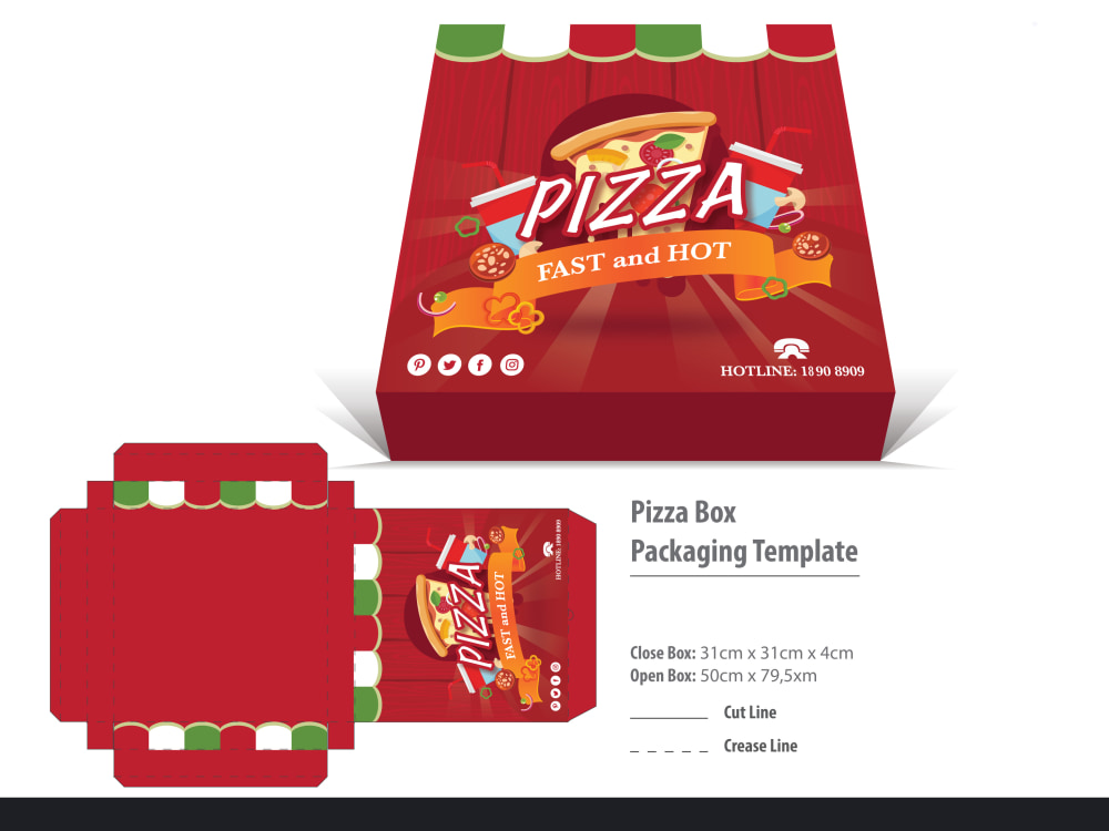 Design a pizza box and product packaging | Upwork