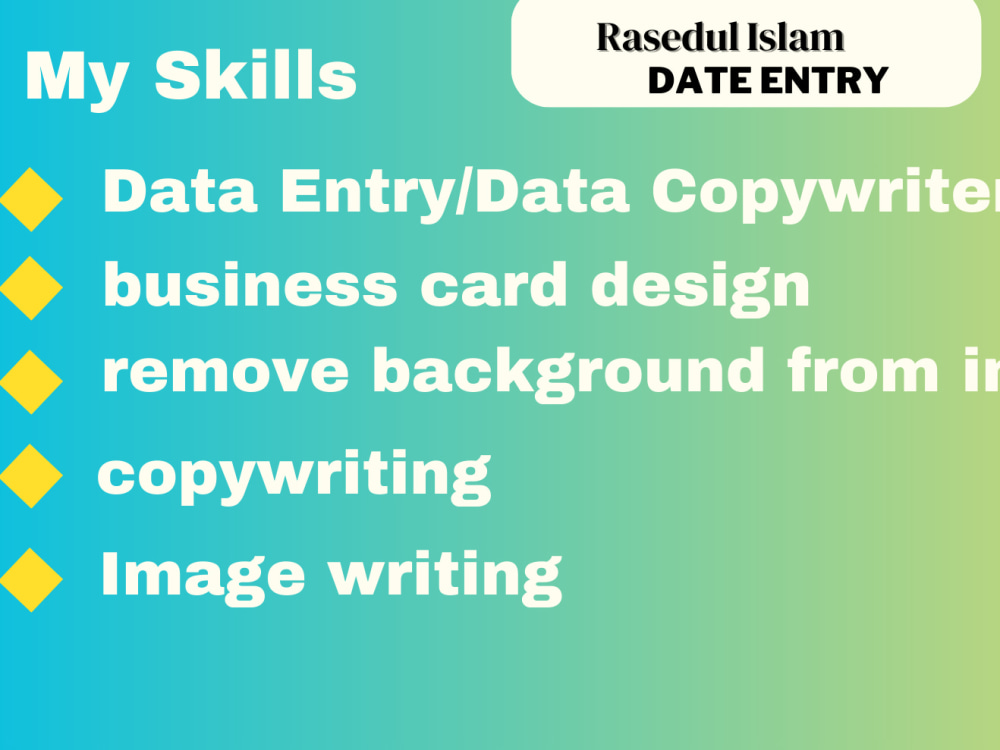Data entry, copy-paste, excel data entry, google sheet, copywriter | Upwork