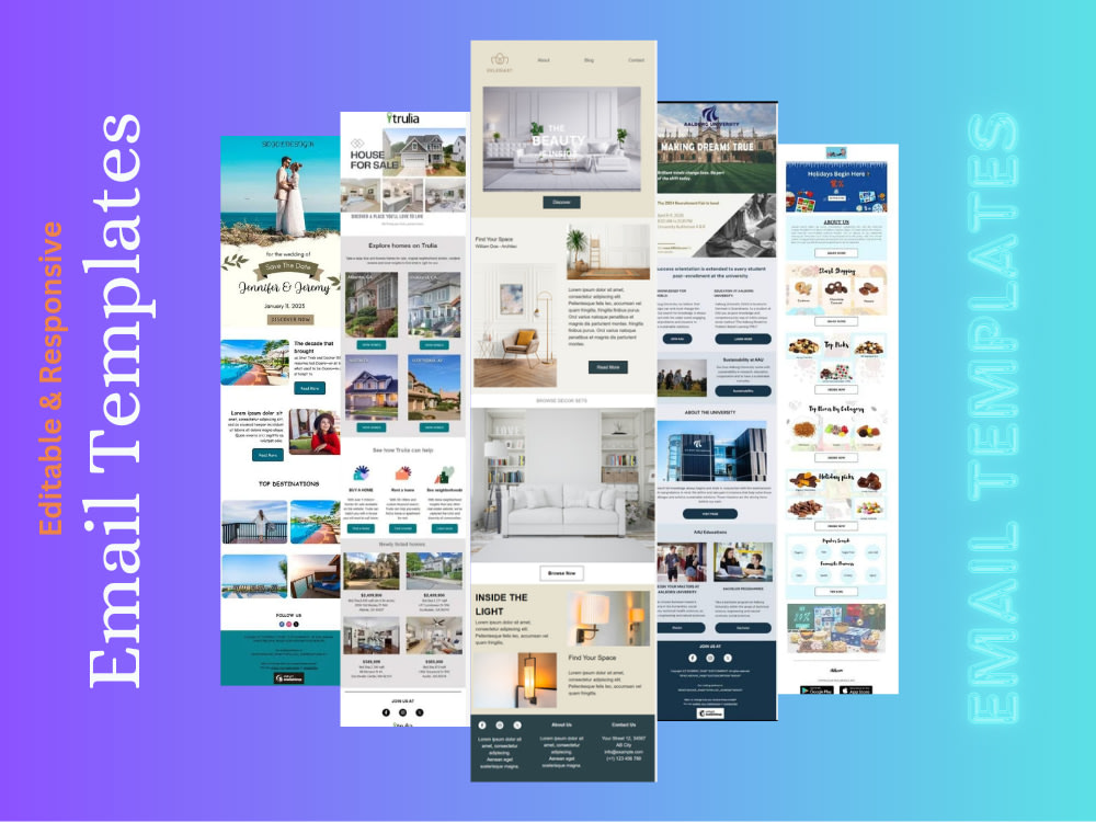 Editable and responsive mailchimp email template design and campaign setup | Upwork