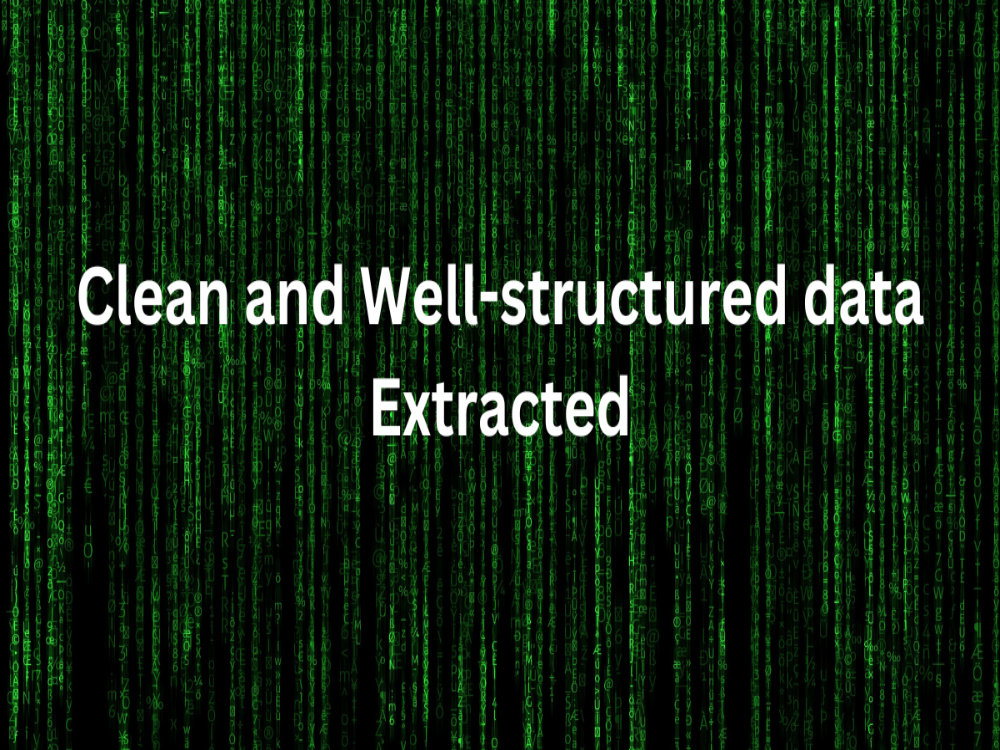 Well-structured and clean data extracted | Upwork
