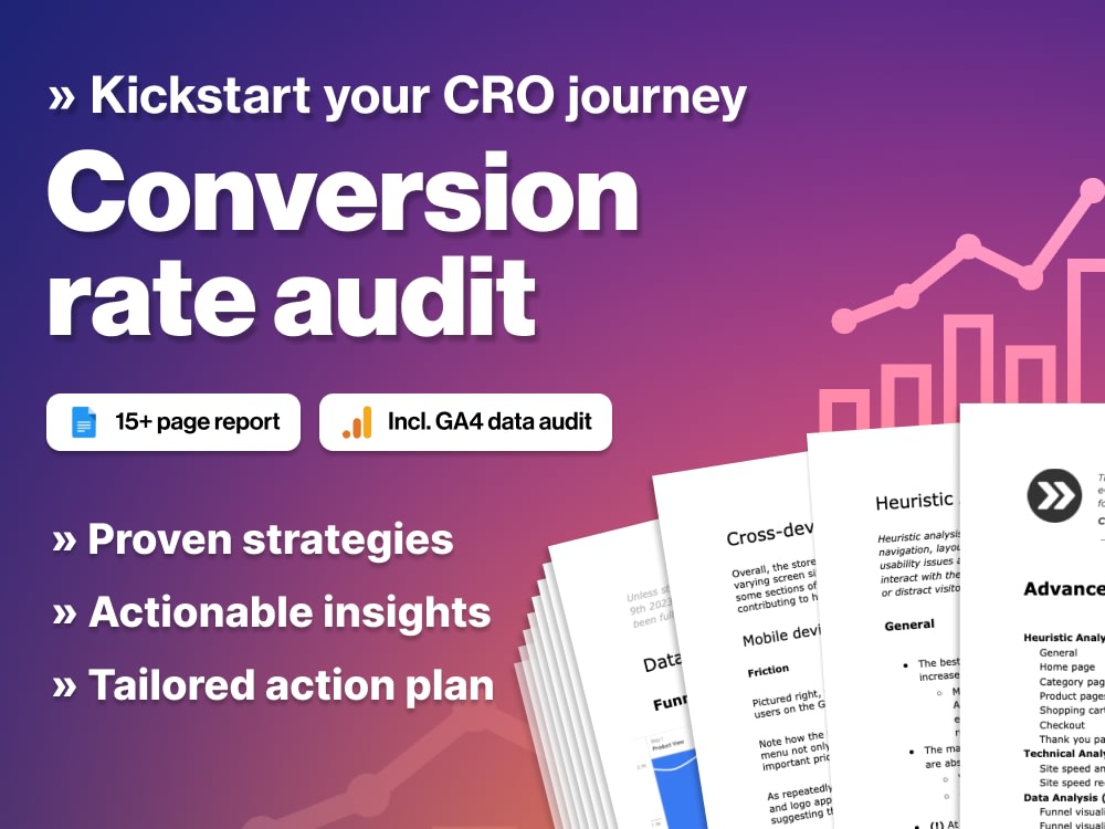 A detailed eCommerce conversion rate audit | Upwork