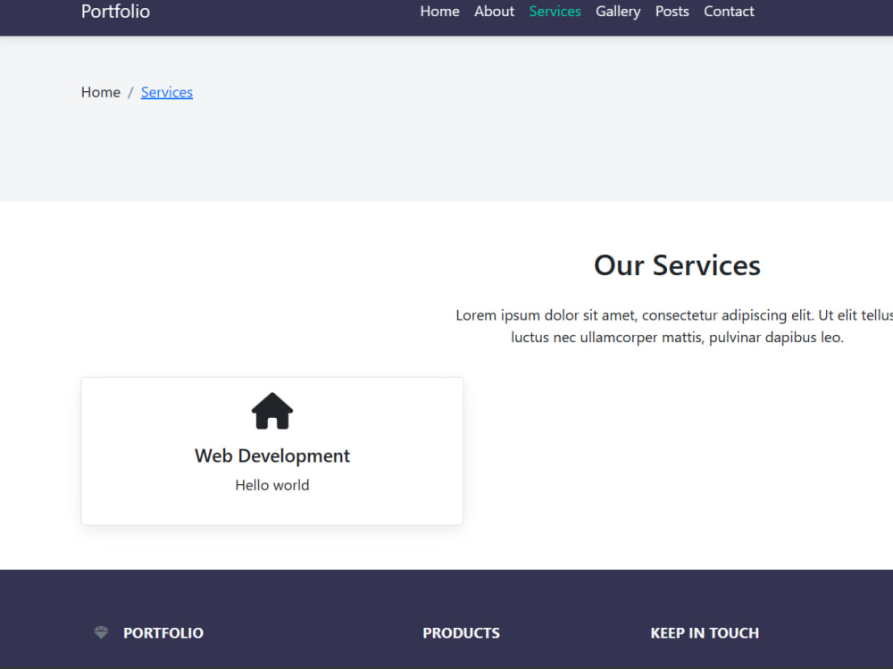 A personal portfolio website with admin dashboard. | Upwork