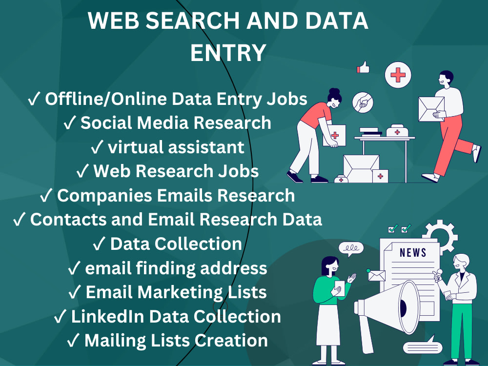 Data entry and web search | Upwork