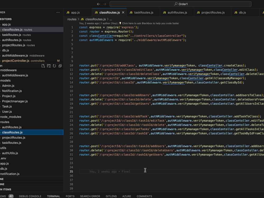 Task management Node.js Backend | Upwork